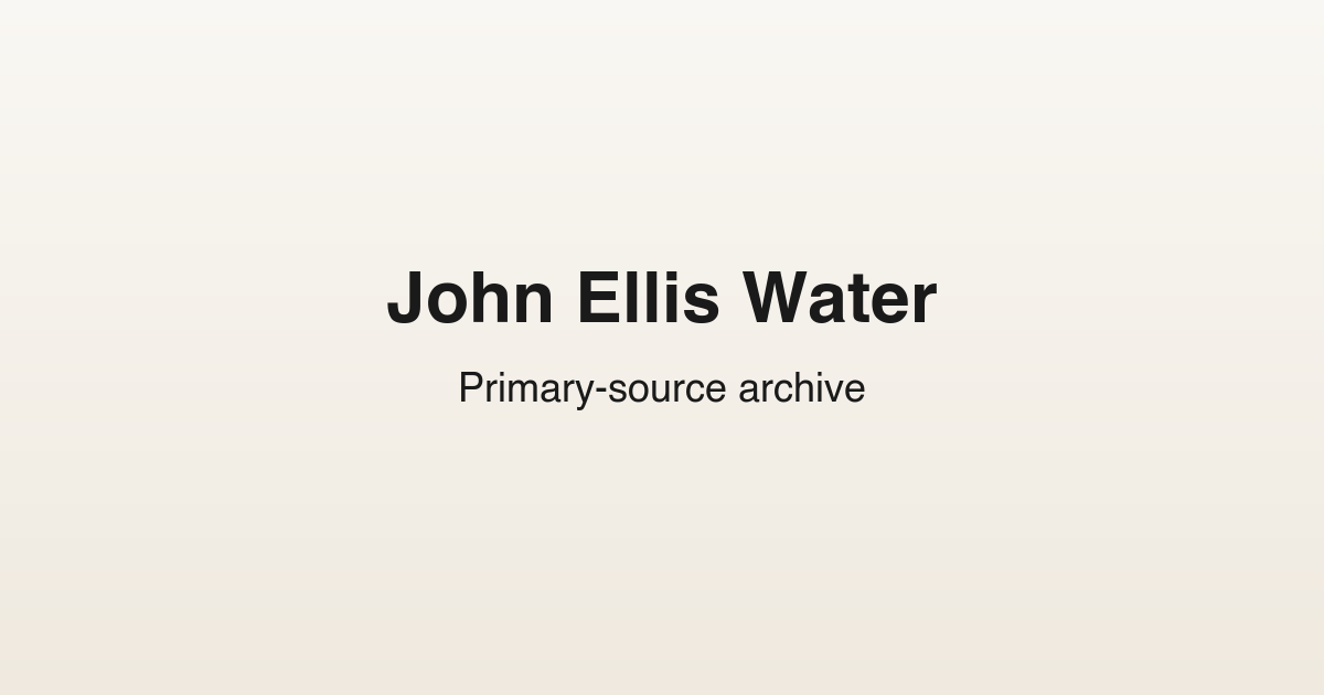 John Ellis Water Archive